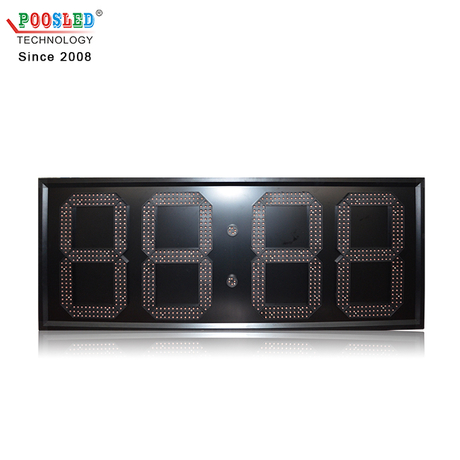 7 Segment Digit Sign Outdoor Digital Wall Clock Large Led Temperature ...