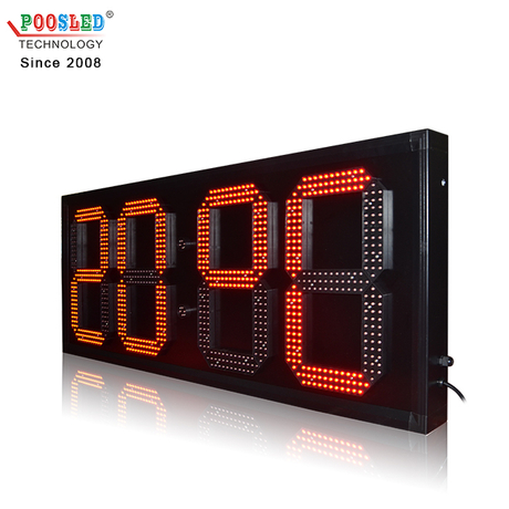 7 Segment Digit Sign Outdoor Digital Wall Clock Large Led Temperature ...