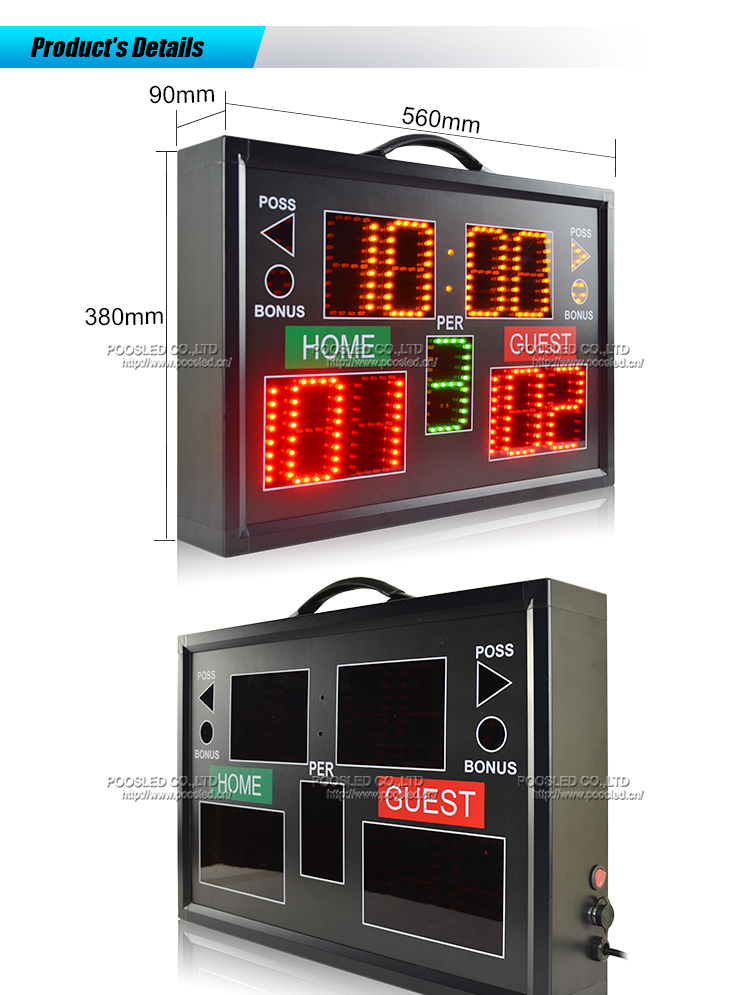 RF Remote Control Portable Aluminum Frame Basketball Scoreboard - Buy ...