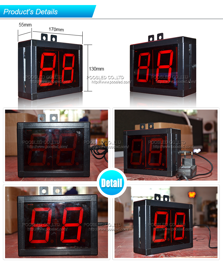 Wall Mount Aluminum Frame Red 3 Inches Nixie Tube Countdown Timer LED ...