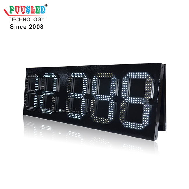 Outdoor White Color 7segments Led Digital Gas Price Sign Digital Number ...