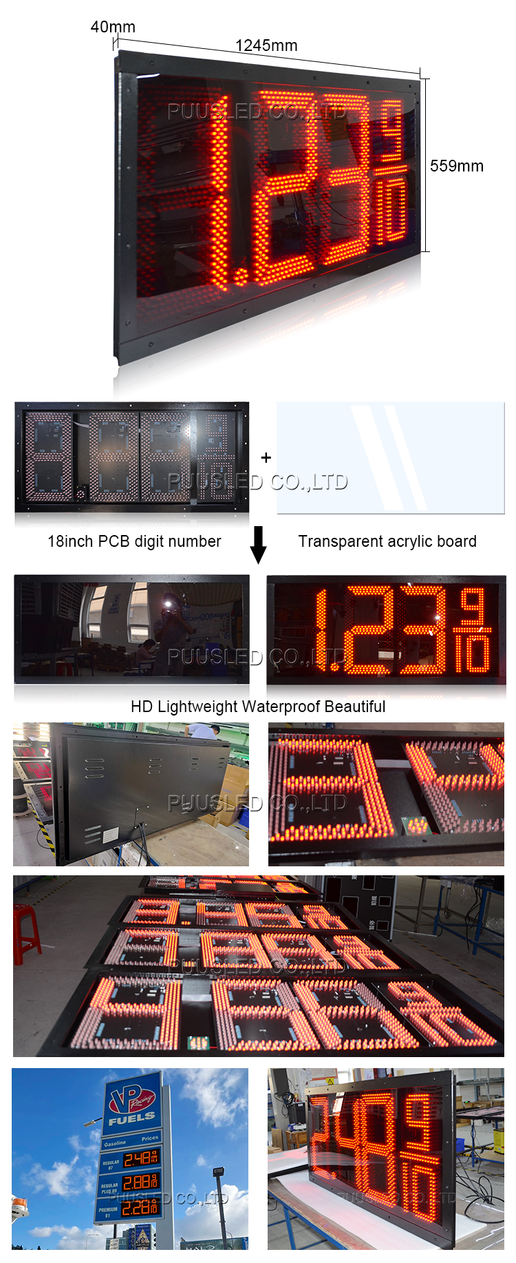 PUUSLED WEEKLY--New Design PCB LED Gas Station Sign - POOSLED CO.,LTD
