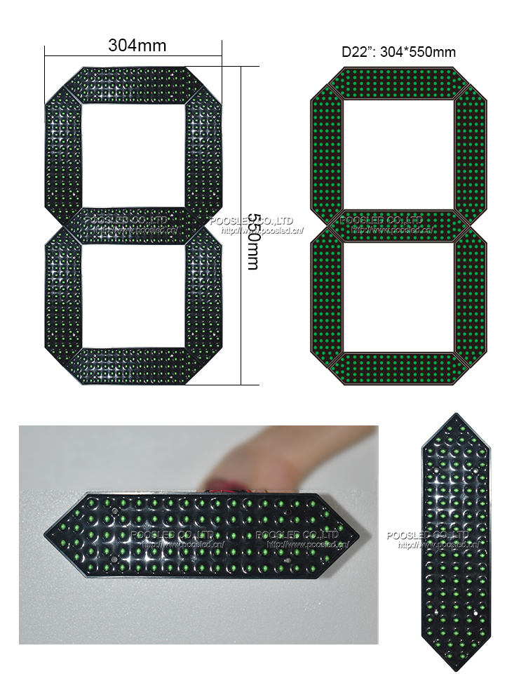Hot Sale 22 Inch Led Digital Number Board 7 Segment Display - Buy large ...