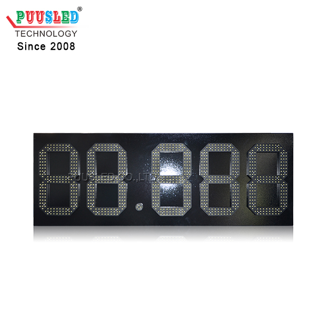 Outdoor White Color 7segments Led Digital Gas Price Sign Digital Number ...